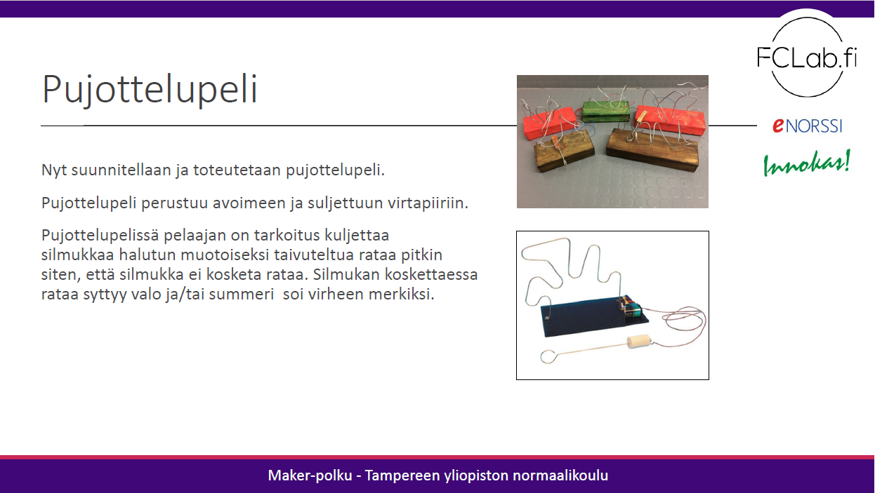 Pujottelupeli - Tampereen yliopiston normaalikoulu